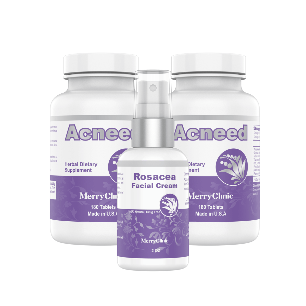 Rosacea Solution with cream (2 Tablet + 1 Rosacea Cream)– MerryClinic